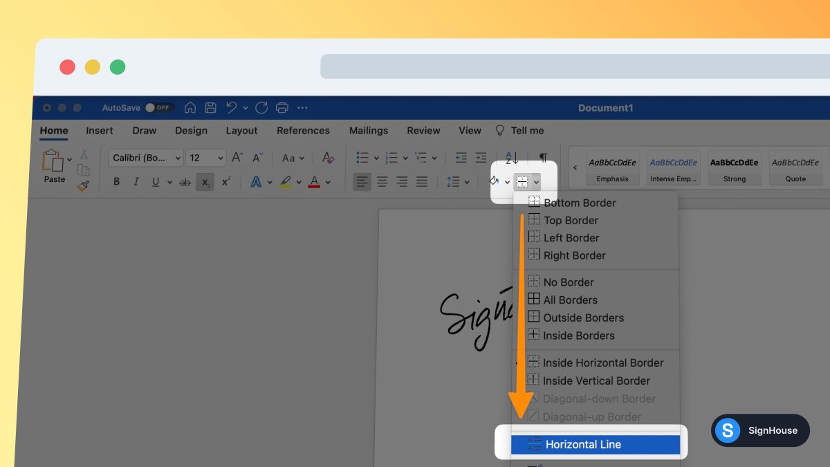 (2024) How To Draw & Insert Signature In Word | SignHouse